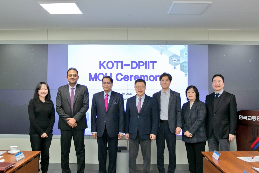 DPIIT and Korea Transport Institute sign MoU to Boost Collaboration in ...