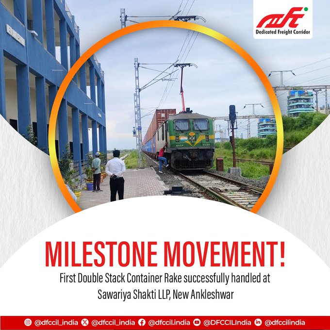 First double-stack container rake reaches Sawariya Shakti GCT at New ...