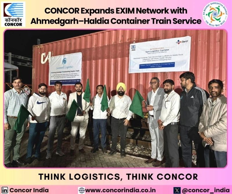 CONCOR expands EXIM Container Train Service from Ahmedgarh to Haldia ...
